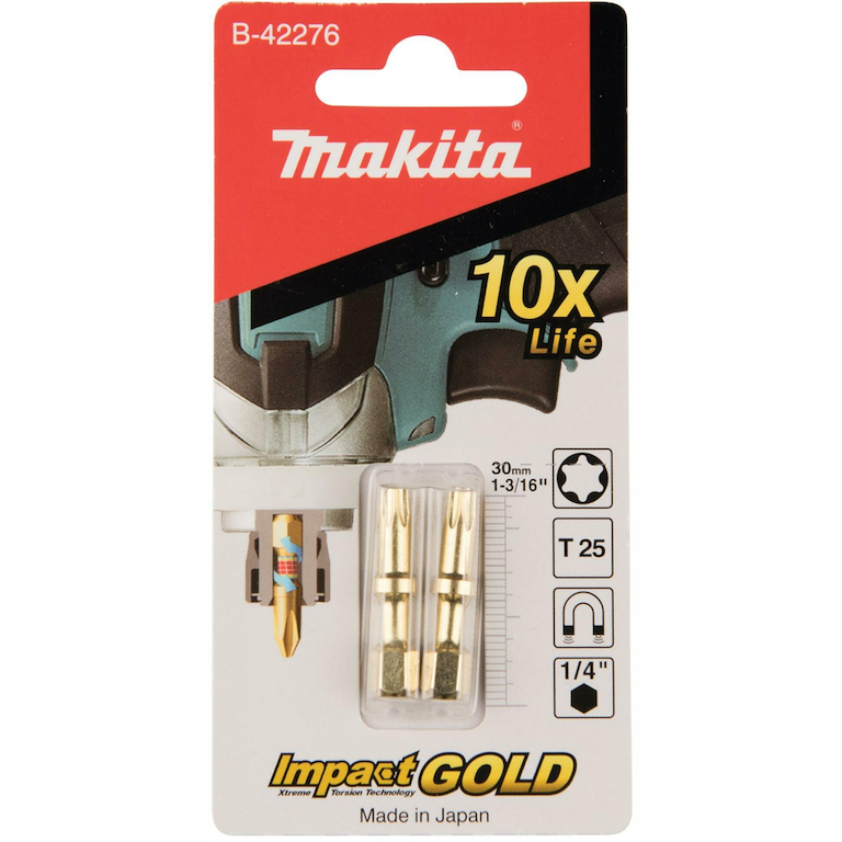 Makita Impact Gold ShorTon umeci torzioni 30 mm T25 2 kom, B-42276