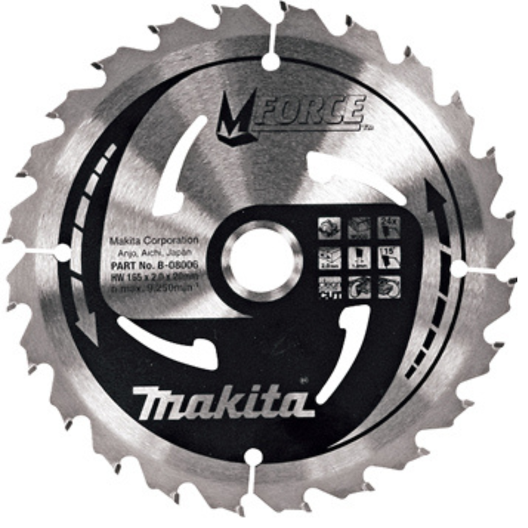 Makita List za testeru od tvrdog metala-MForce sa 24 zubaca, B-08034