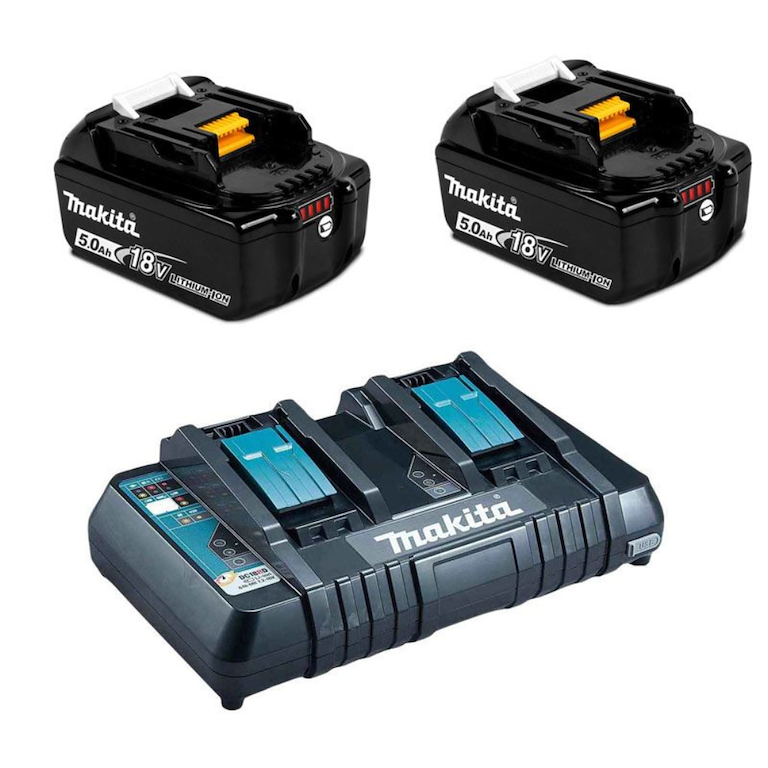 Makita SET 10 BL1850Bx2+Dupli punjač DC18RD, SET 10