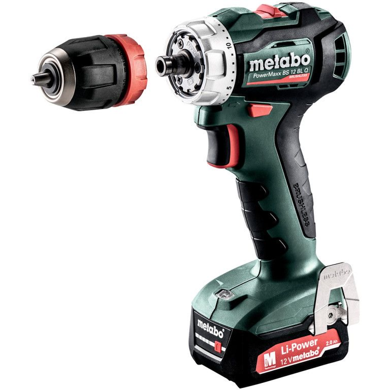 Metabo Aku. bušilica/zavrtač 12 V PowerMaxx BS 12 BL Q – bez četkica , 601039500