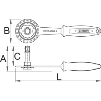 Unior Alat za zatezanje vijaka sa pokazivačem ugla 270mm, 622815