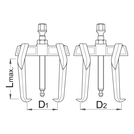 Unior Izvlakač dvokraki klizni 90 x 65, 683/2, 615076