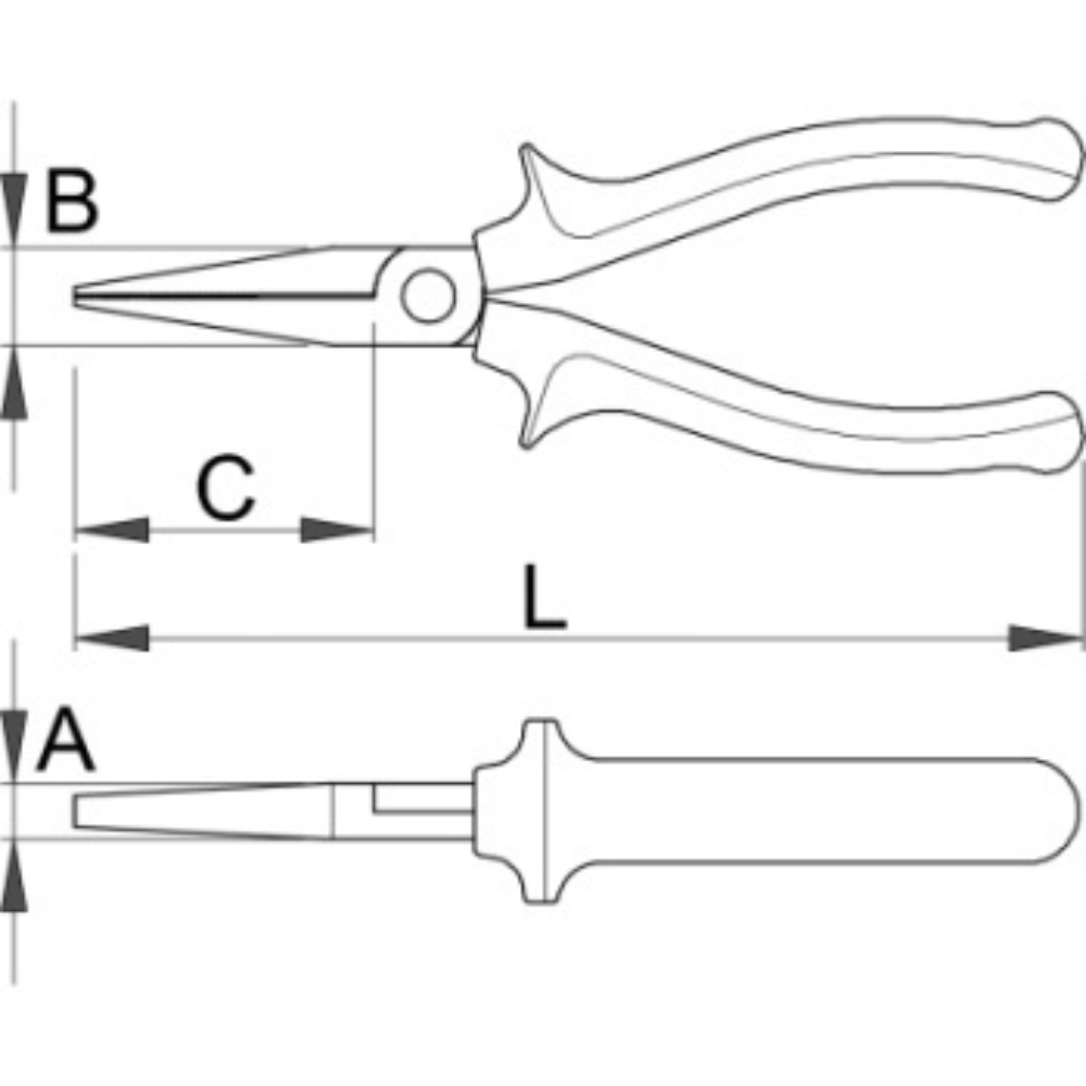 Unior – Klešta pljosnata 472/1Vdebi, 160mm 1.000 V – 610430