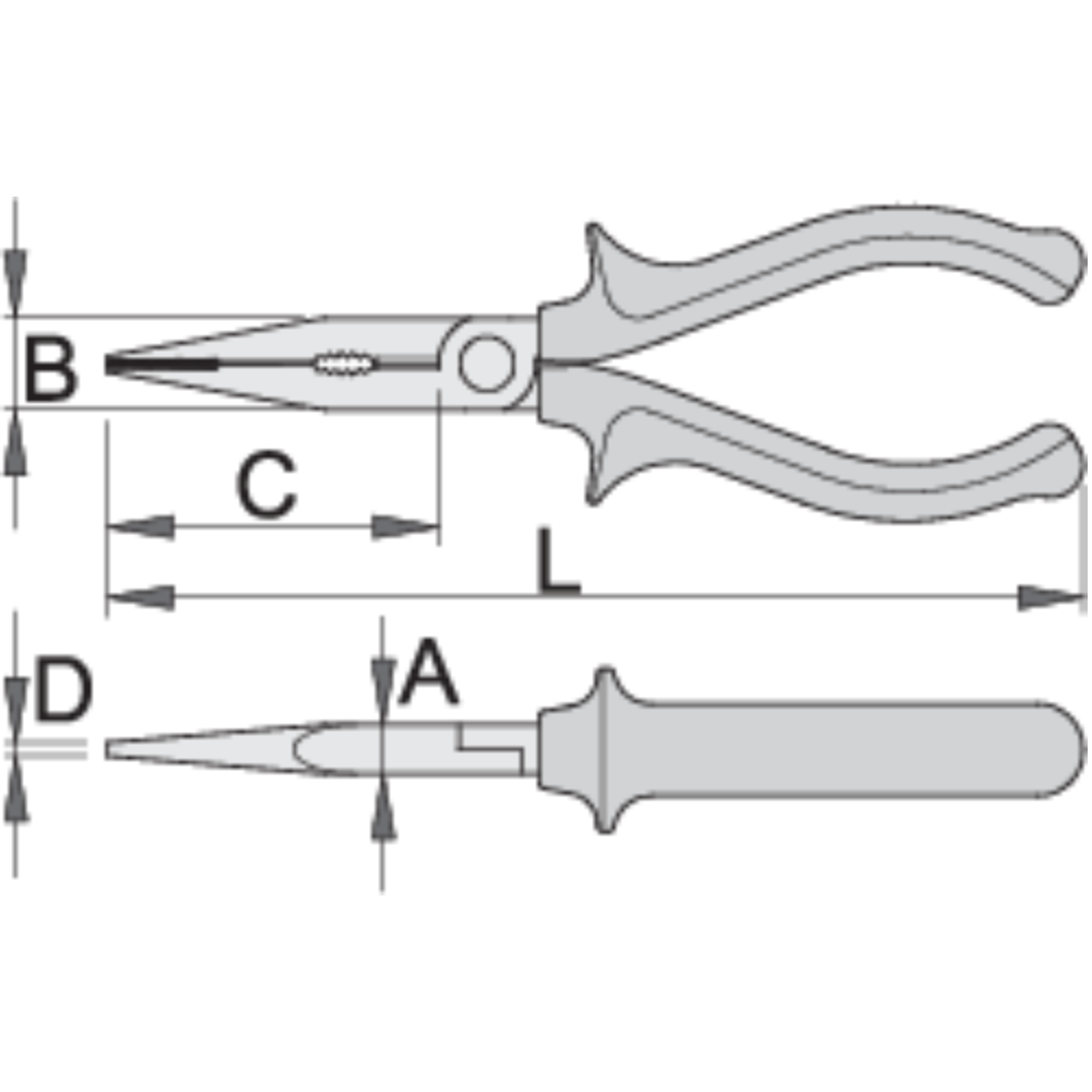 Unior Klešta špicasta prava 140mm 506/1VDEBI, 610434