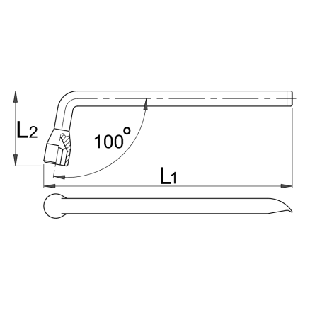 Unior Ključ za točak – savijeni 19, 600783