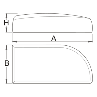 Unior Limarski šablon oblika podmetača – sa krivinom 121mm, 619223