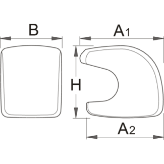 Unior Limarski šablon sa krivinom – zakrivljen oblik 80mm, 619206