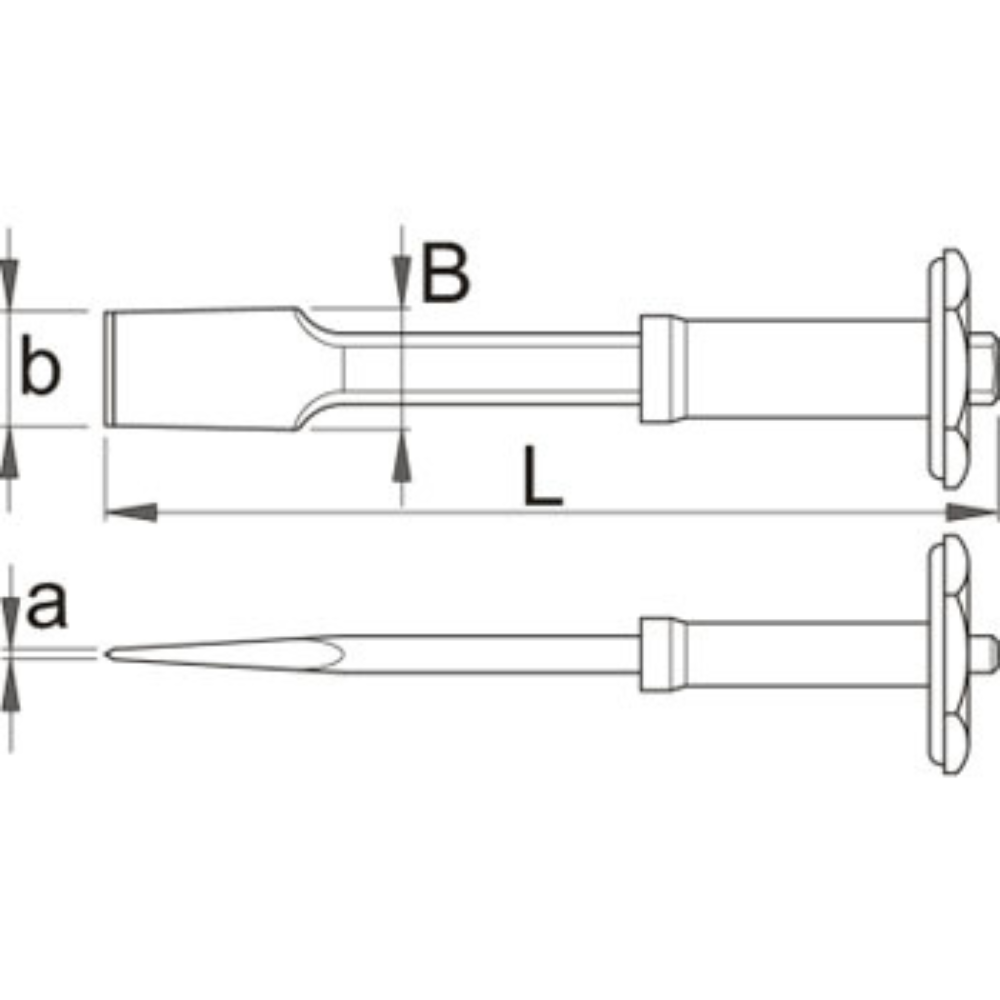 Unior – Sekač široki zidarski sa gumenim štitnikom 250mm – 609286