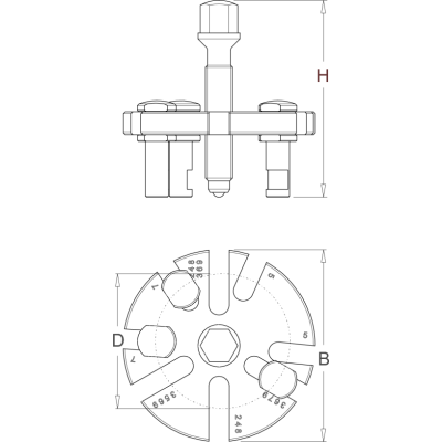 Unior Univerzalni skidač remenica 100/48-82/135, 621780