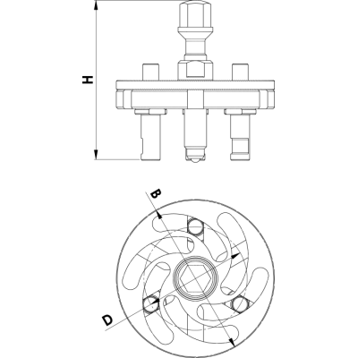 Unior Univerzalni skidač remenica 100mm, 620226