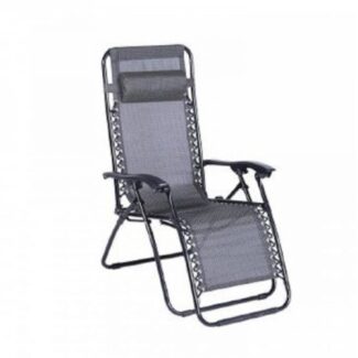 Green bay Baštenska stolica podesiva metalna sa jastukom MESSINA crno-siva, 023413