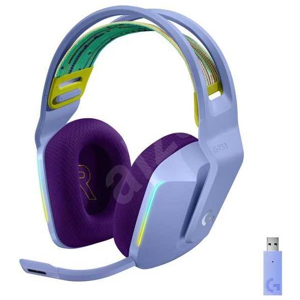 Logitech G733 Lightspeed Wireless RGB Gaming Headset, Lilac