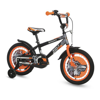 Mega favorit Bicikl dečiji WOLF 16" crna/siva/narandžasta 460454