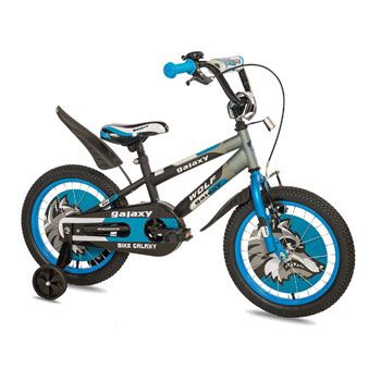Mega favorit Bicikl dečiji WOLF 16" crna/siva/plava 460474