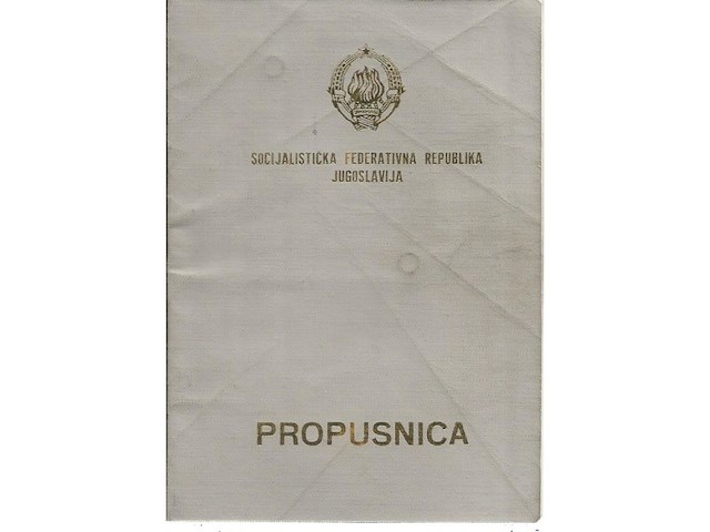 Jugoslavija 1983. Propusnica pasos