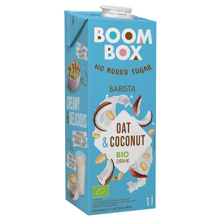 Boom box napitak bio ovseni s kokosom 1l boom box