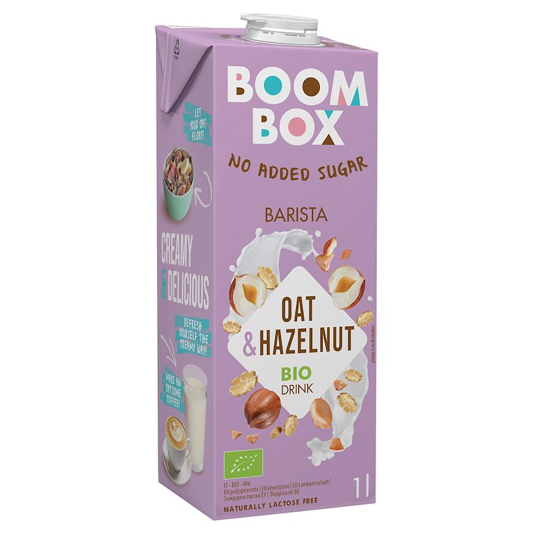 Boom box napitak bio ovseni s lešnikom 1l boom box