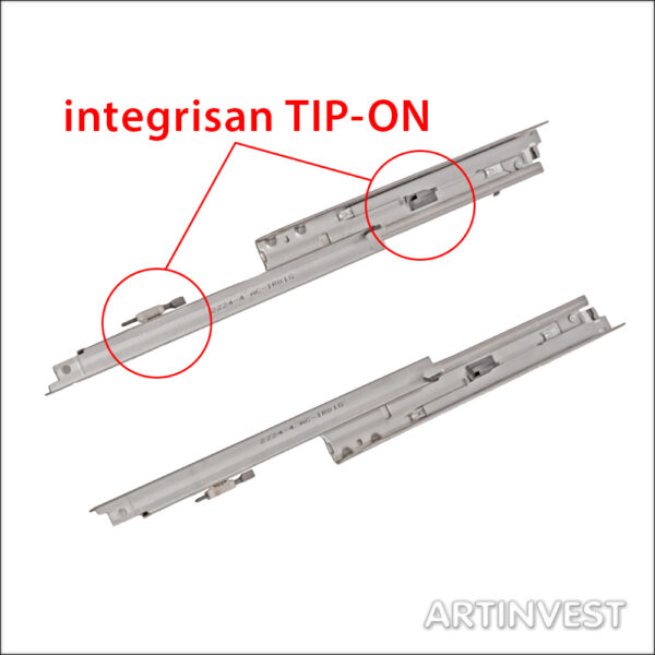 Tandem Klizač int.TIP ON delimično otvaranje 300mm 30kg – 550H3000T