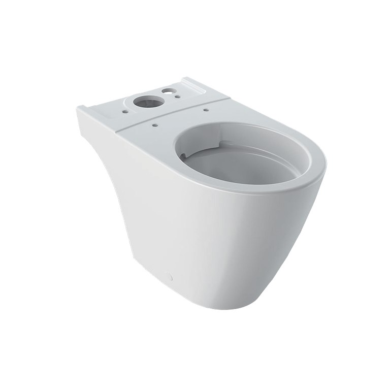 Geberit iCon Square podna WC šolja za predzidni vodokotlić za monoblok, sa dubokim ispiranjem, skriveno kačenje, višesmerni odvod, Rimfree 63,5 cm