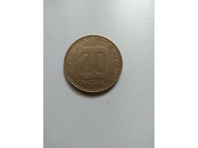 20 šilinga,Austrija,1980.