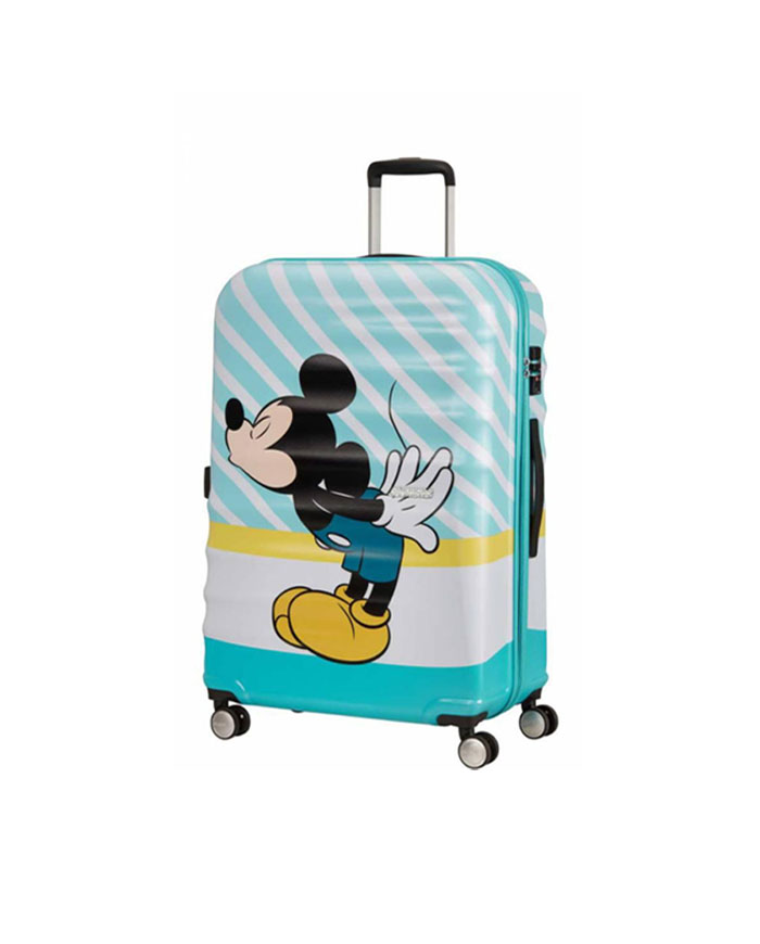 KOFER MICKEY BLUE KISS LARGE WAVEBREAKER BLUE TROLLEY American Tourister