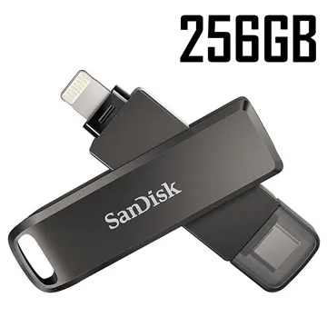 SANDISK IXPAND LUXE USB-C/LIGHTNING FLASH DRIVE - 256GB