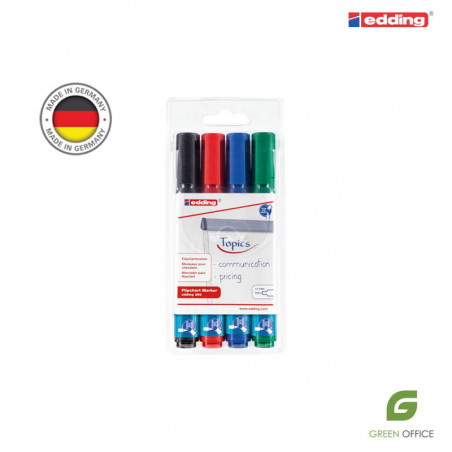 Flipchart marker Edding 380 set 1/4 sortirano