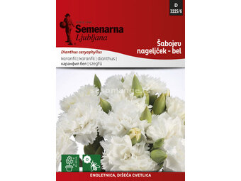 Seme za Karanfil šabo - beli - Dianthus caryophyllus 3225/6