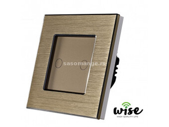 Wifi + RF prekidac (naizmenicni) alu panel, 2 tastera krem WPRF042