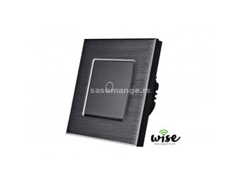 Wifi pametni prekidač, aluminijumski panel crni - 1 taster WP0033