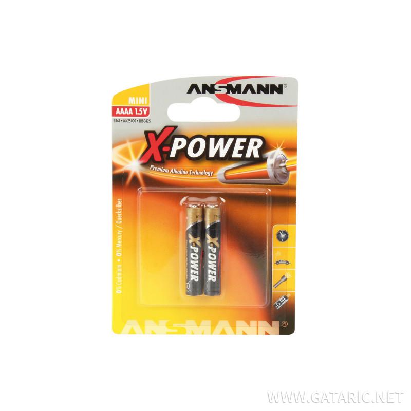 Baterija LR08 AAAA 2/1 X-Power 1.5V