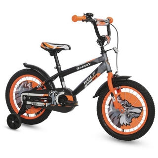Galaxy Bicikl dečiji WOLF 16" crna/siva/narandžasta