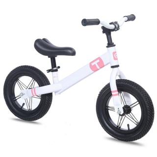 Balance BIKE 12" bicikl za decu bela/roza
