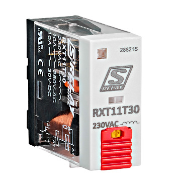 Uski industrijski relej 1 C/O, 230VAC, 10A, LED
S-relej, serija RXT