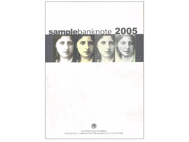 Srbija 2005. Barili test novcanica iz ZINa u folderu
