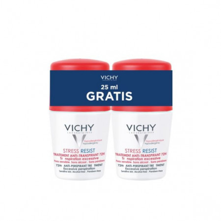 VICHY DÉODORANT STRESS RESIST ROLL-ON 72H PROMO 2X50 ml