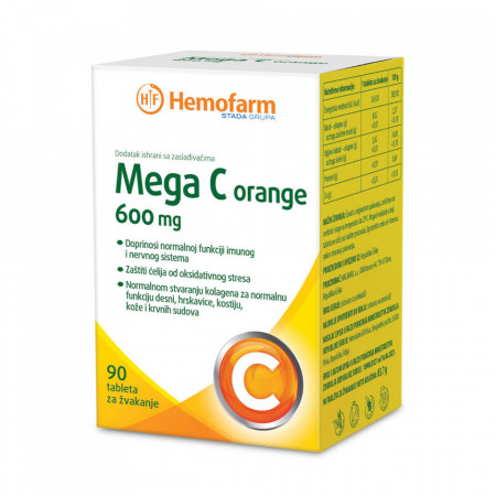 MEGA C ORANGE 600mg 90tab