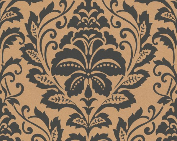 A.S. CRÉATION WALLPAPER «BAROQUE, BLACK, BRONZE, BROWN, ORANGE» 369104