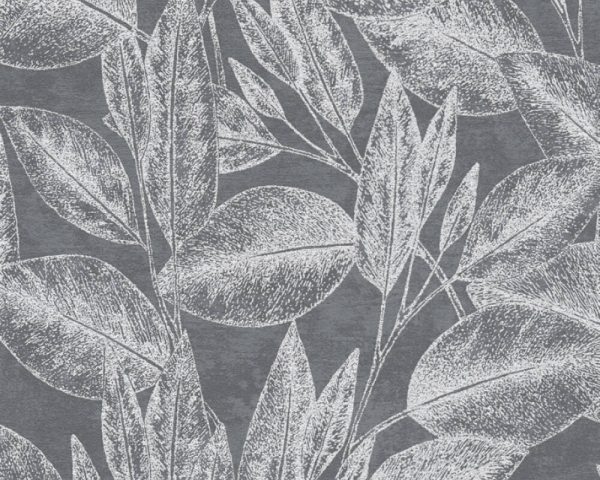 A.S. CRÉATION WALLPAPER «FLORAL, BLACK, METALLIC» 378364