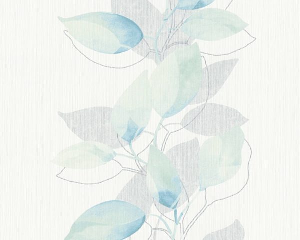 A.S. CRÉATION WALLPAPER «FLORAL, BLUE, GREEN, WHITE» 378151