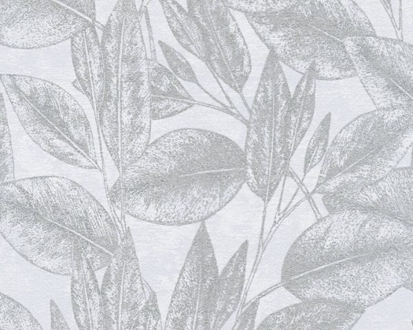 A.S. CRÉATION WALLPAPER «FLORAL, BLUE, GREY, METALLIC» 378362