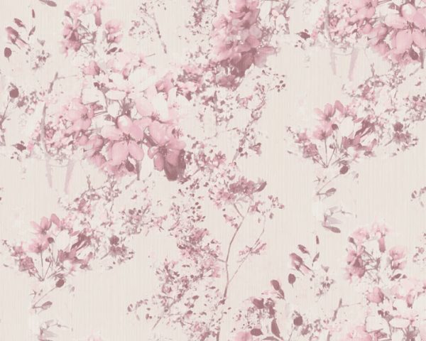 A.S. CRÉATION WALLPAPER «FLORAL, GREY, PURPLE» 378163