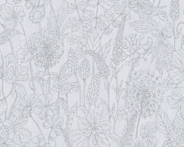 A.S. CRÉATION WALLPAPER «FLORAL, GREY» 378342