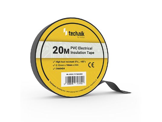 Technik izolir traka 0,13mm x 18mm, 20m, crna