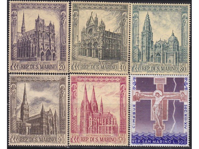 San Marino 1967 Gotske katedrale čisto