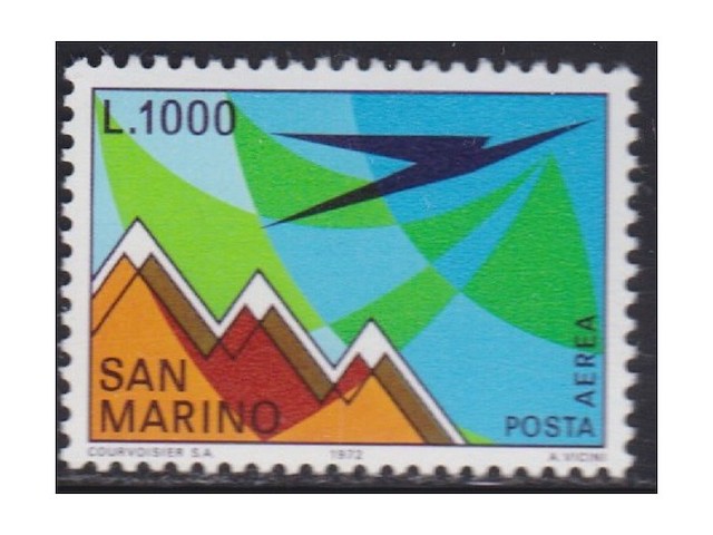 San Marino 1972 Avionska marka čisto