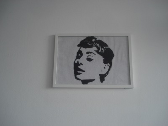 Audrey Hepburn handmade slika