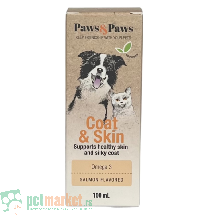 Paws and Paws: Preparat je za povećanje kvaliteta kože i dlake Coat & Skin, 100 ml