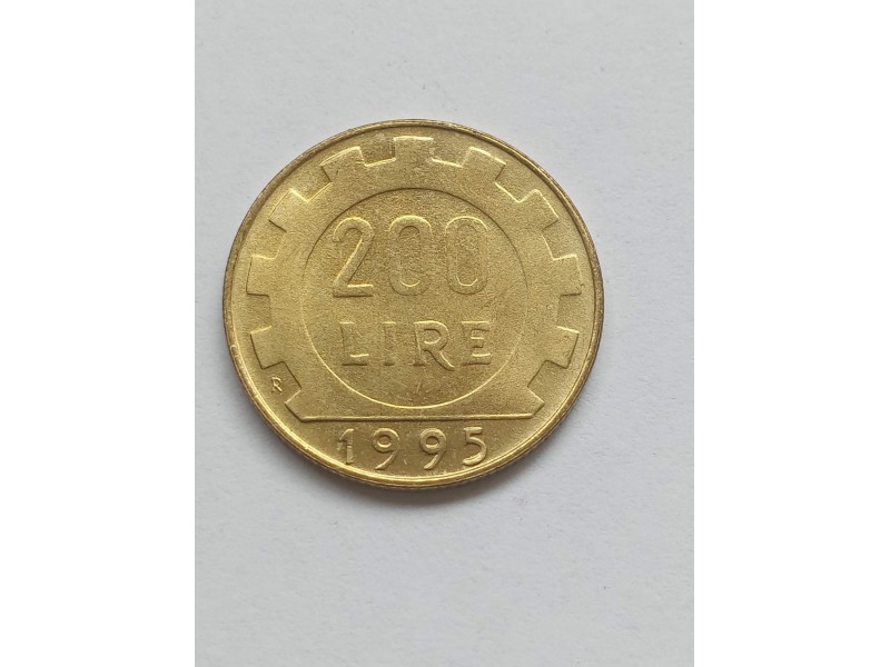 200 Lira 1995.g - Italija - LEPA Kovanica -