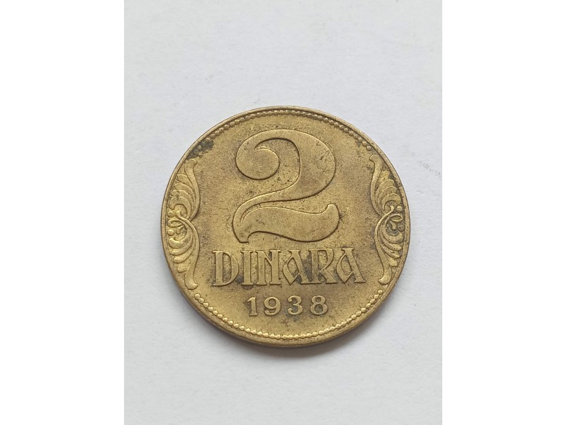 2 Dinara 1938.g - Kraljevina Jugoslavija -